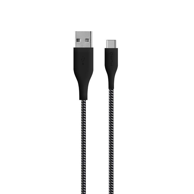 PURO Fabric Ultra Strong - Cable braided heavy duty USB-A/USB-C 2m ...