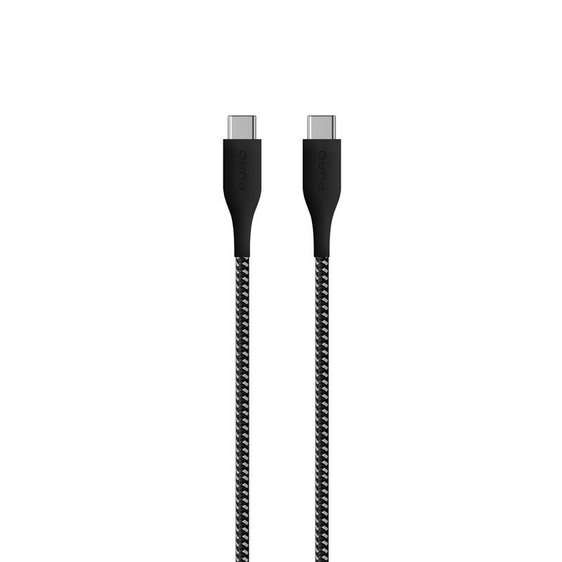 PURO Fabric Ultra Strong - Cable braided heavy duty USB-C/USB-C 2m ...