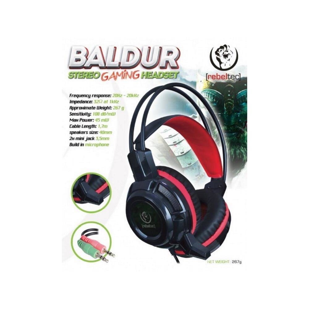 Rebeltec headphones wired Baldur Game in-ear 2x3.5m - 4GSM.COM