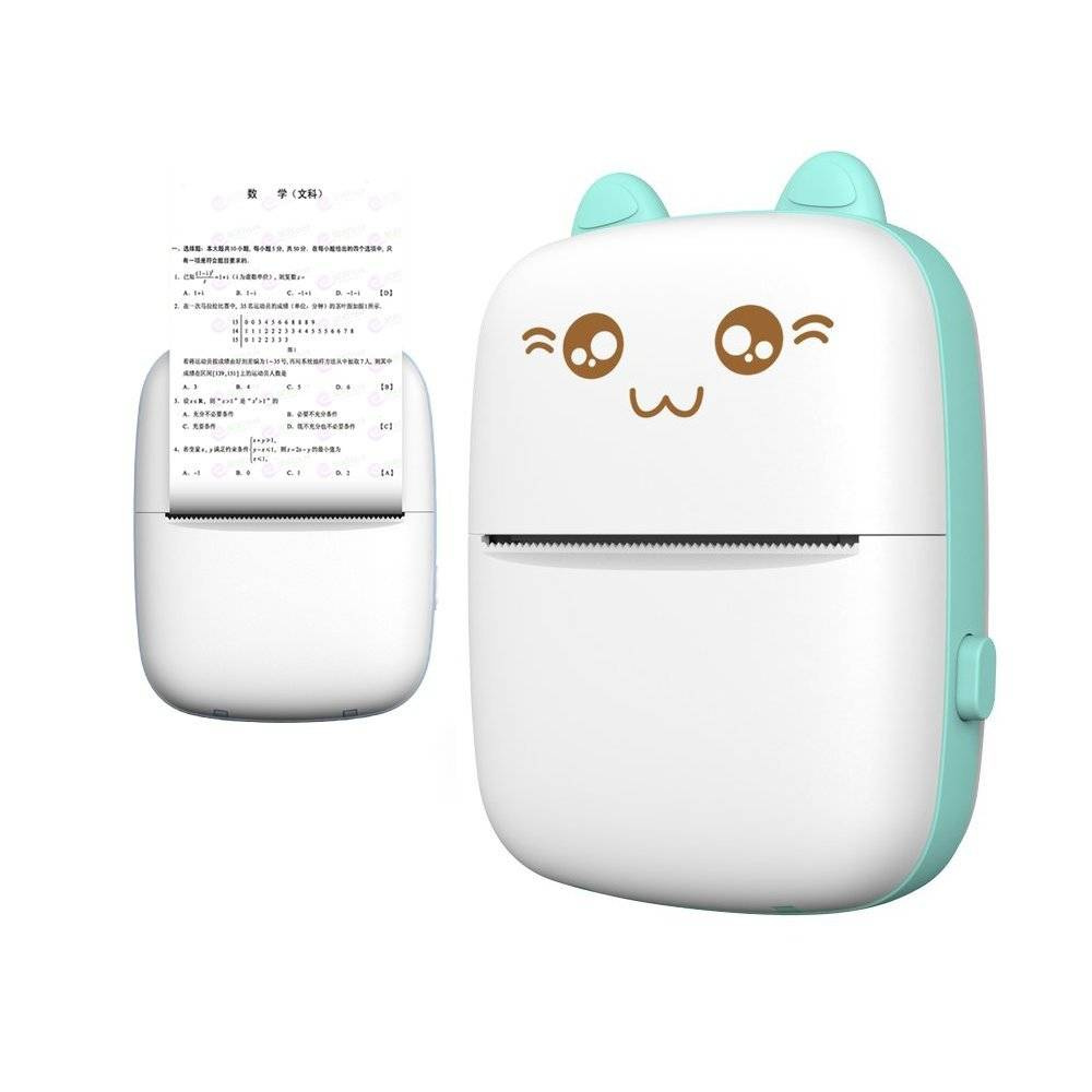 Thermal printer mini cat HURC9 - blue - 4GSM.COM